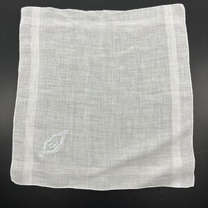 Accessories | Vintage Fine White Linen Handkerchief With Pale Blue ...